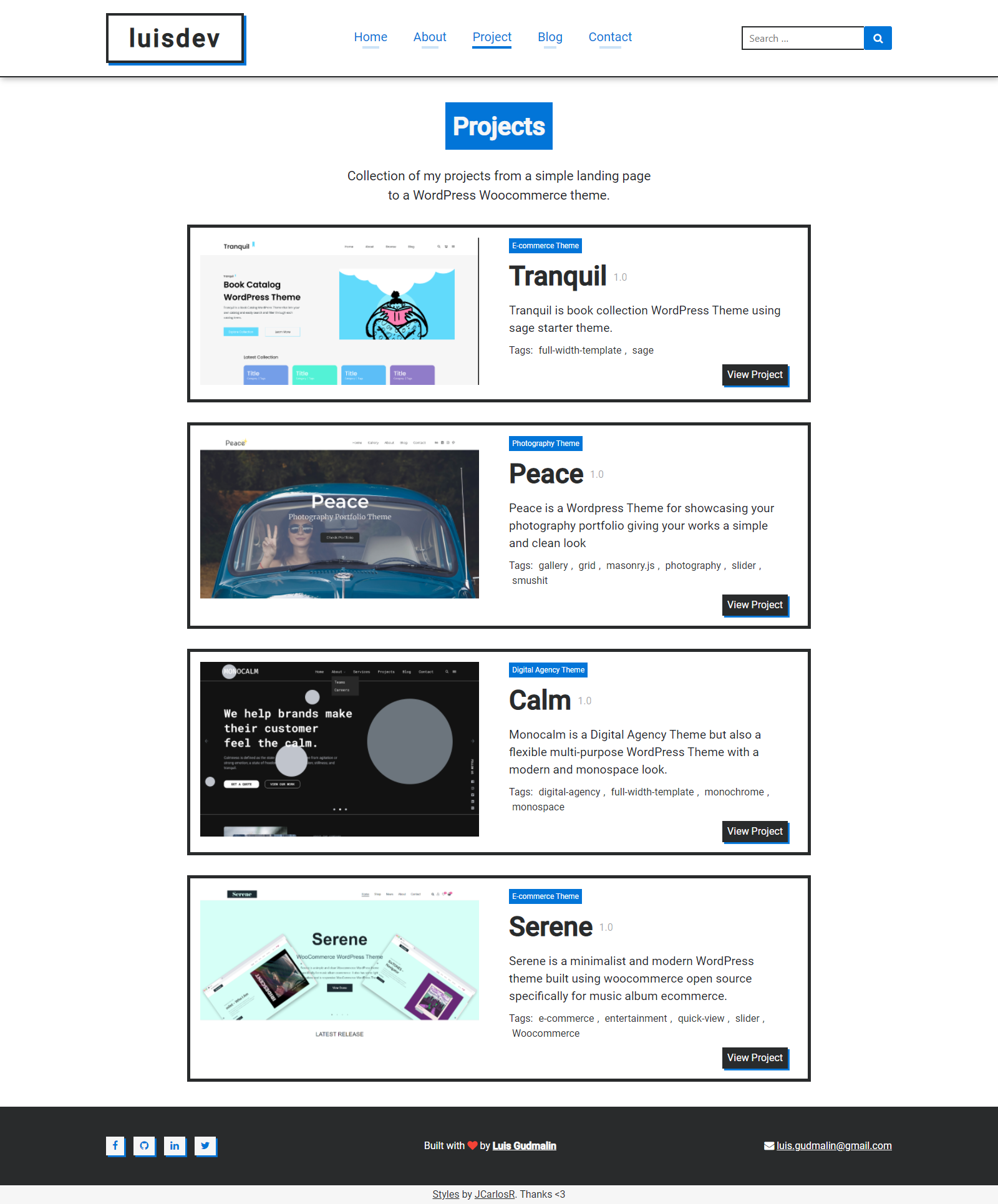 GitHub - lewsea/luisdev: wordpress portfolio