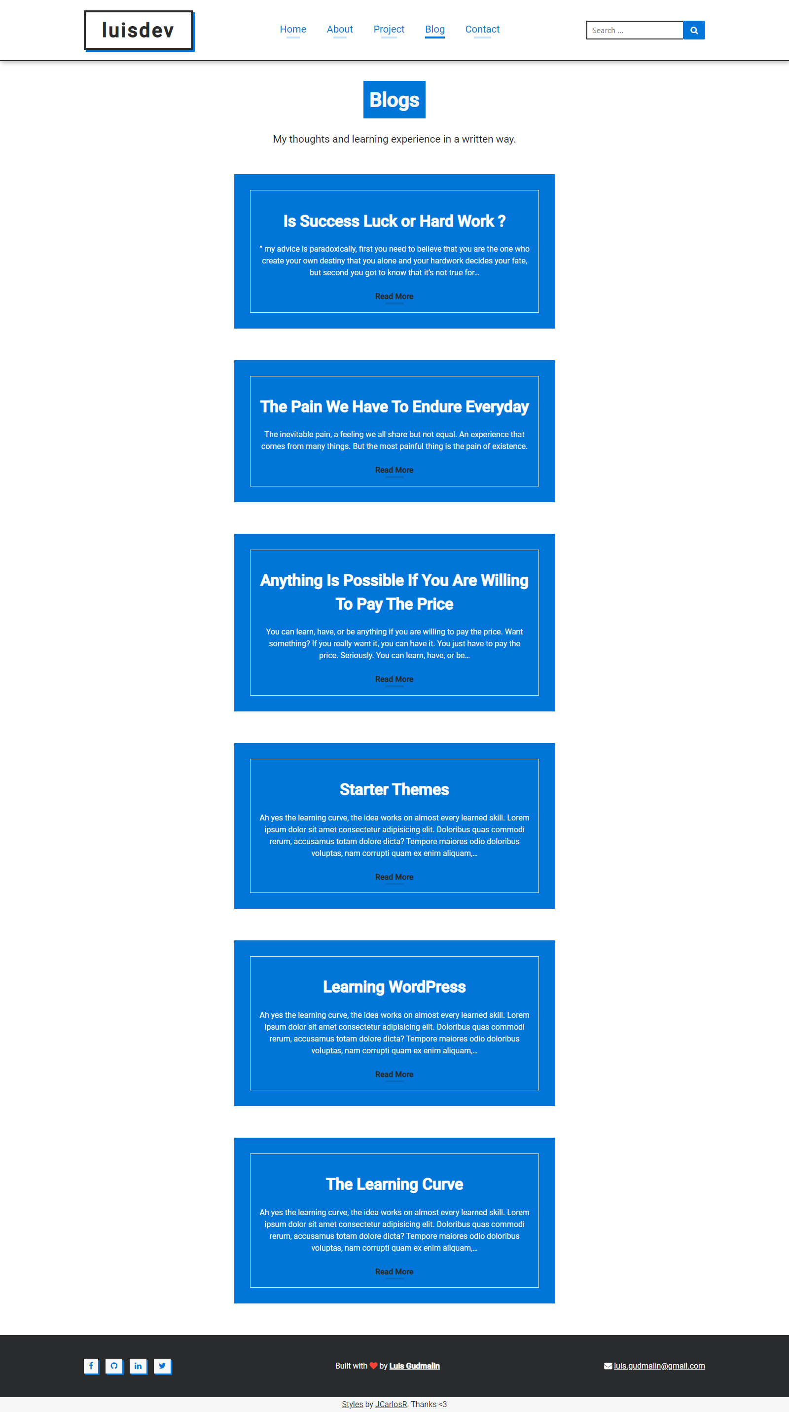 GitHub - lewsea/luisdev: wordpress portfolio