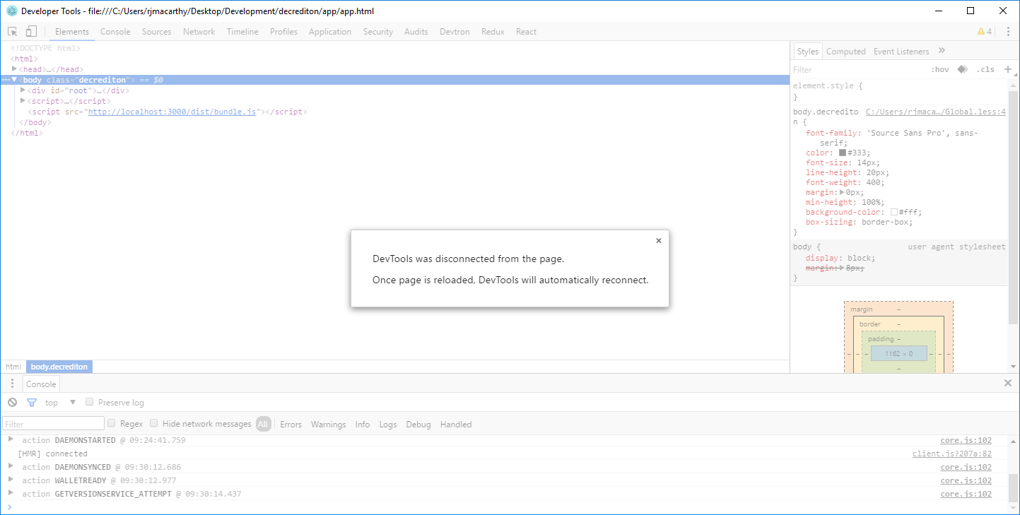 White blank screen Windows 10 - dev environment. · Issue #685 · decred ...