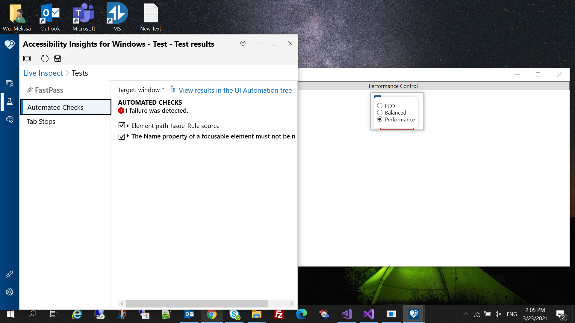 [Feature Request] How can we test tab stops on a transient control ...