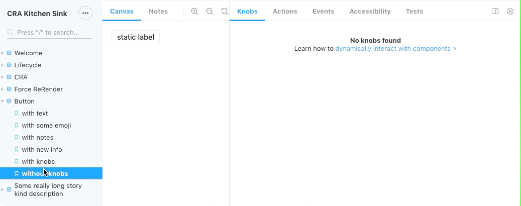 reset knobs after switching to non-knob story · Issue #791 · storybookjs/storybook · GitHub
