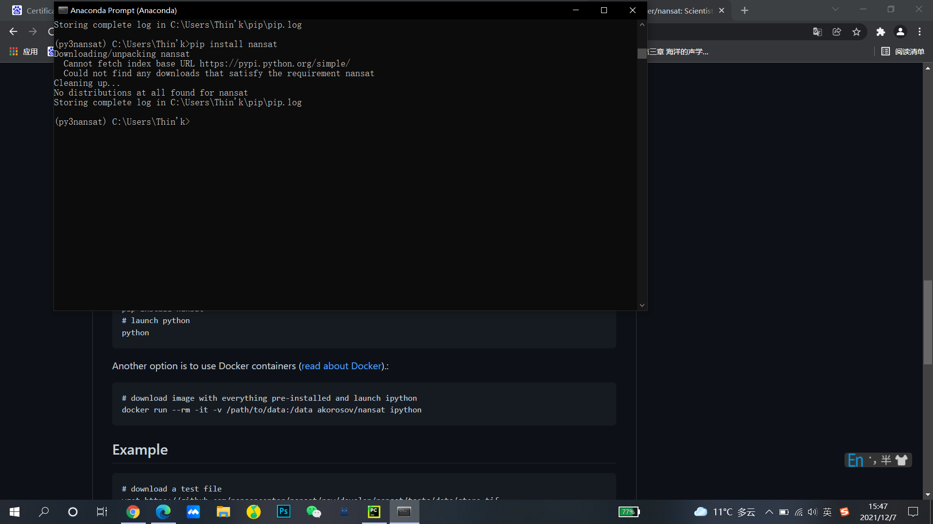 About pip install nansat · Issue #511 · nansencenter/nansat · GitHub