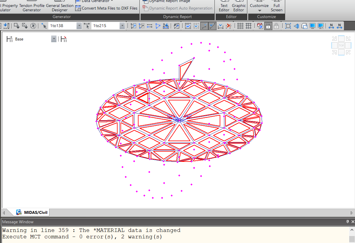 FEMesh objects not pushing to MidasCivil despite having only 4 nodes ...
