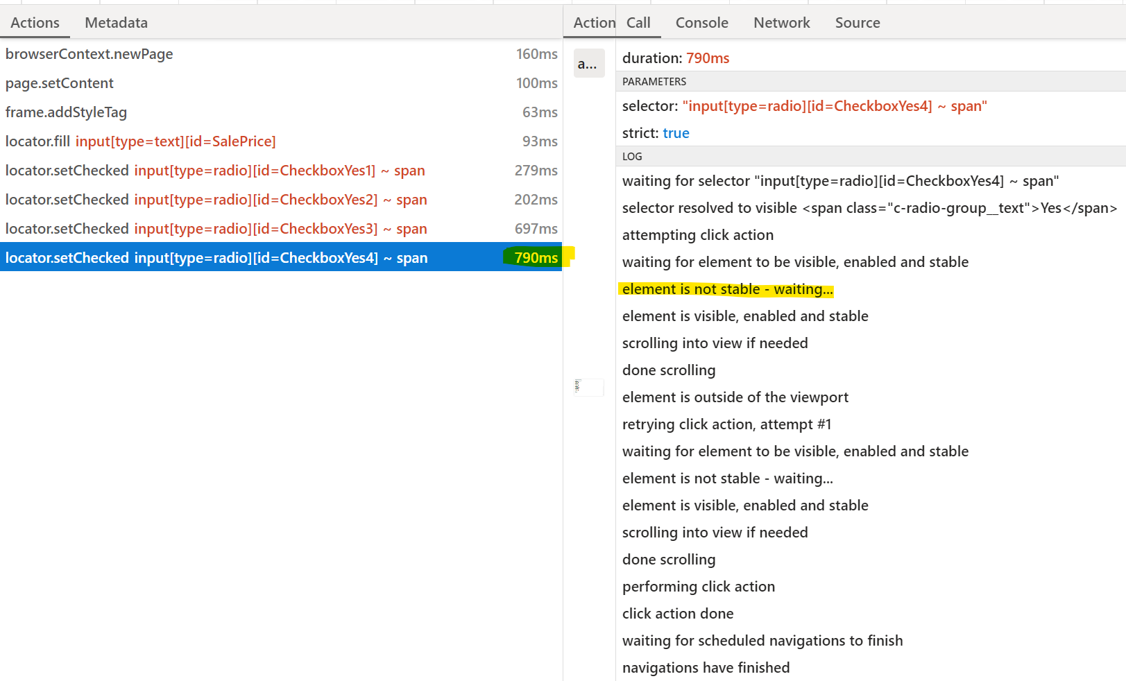[BUG] Webkit Flaky & Slow tests when attempting to click/check/etc ...