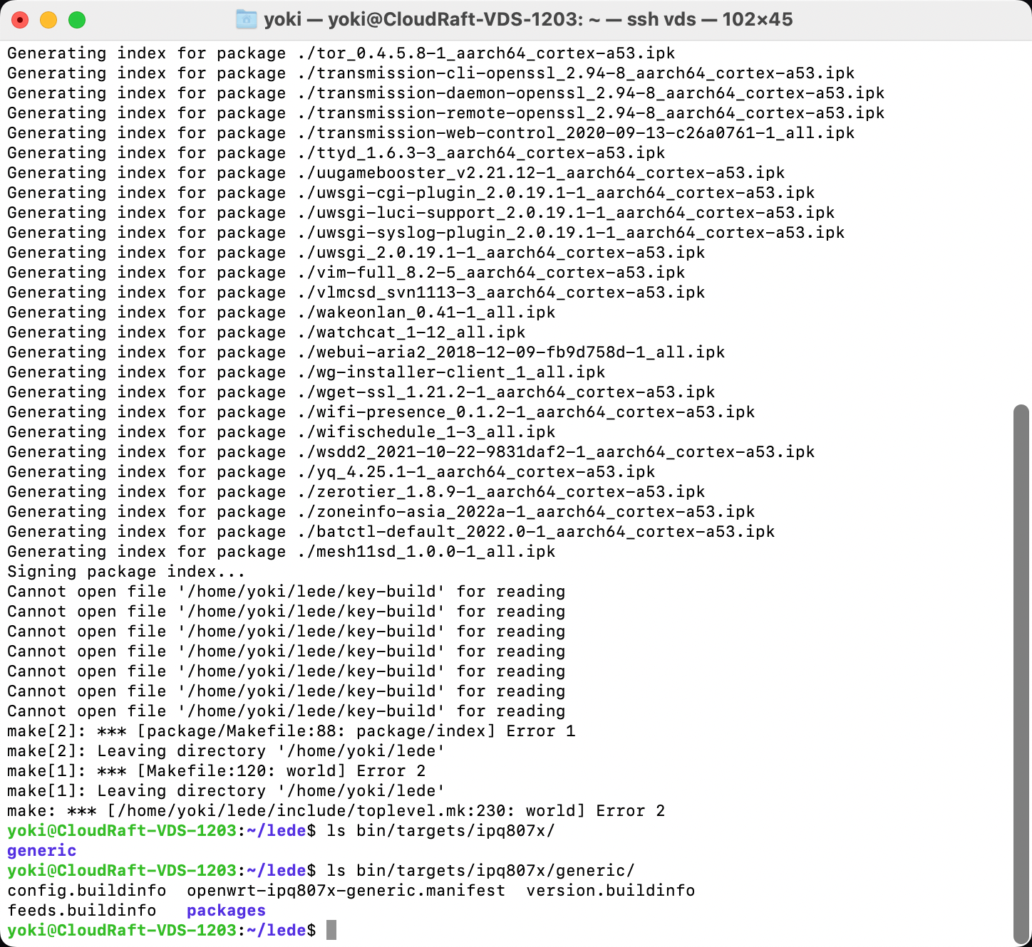 IPQ8072A编译成功，但是没有固件生成（但是所有插件的ipk文件成功生成） · Issue #9377 · coolsnowwolf ...