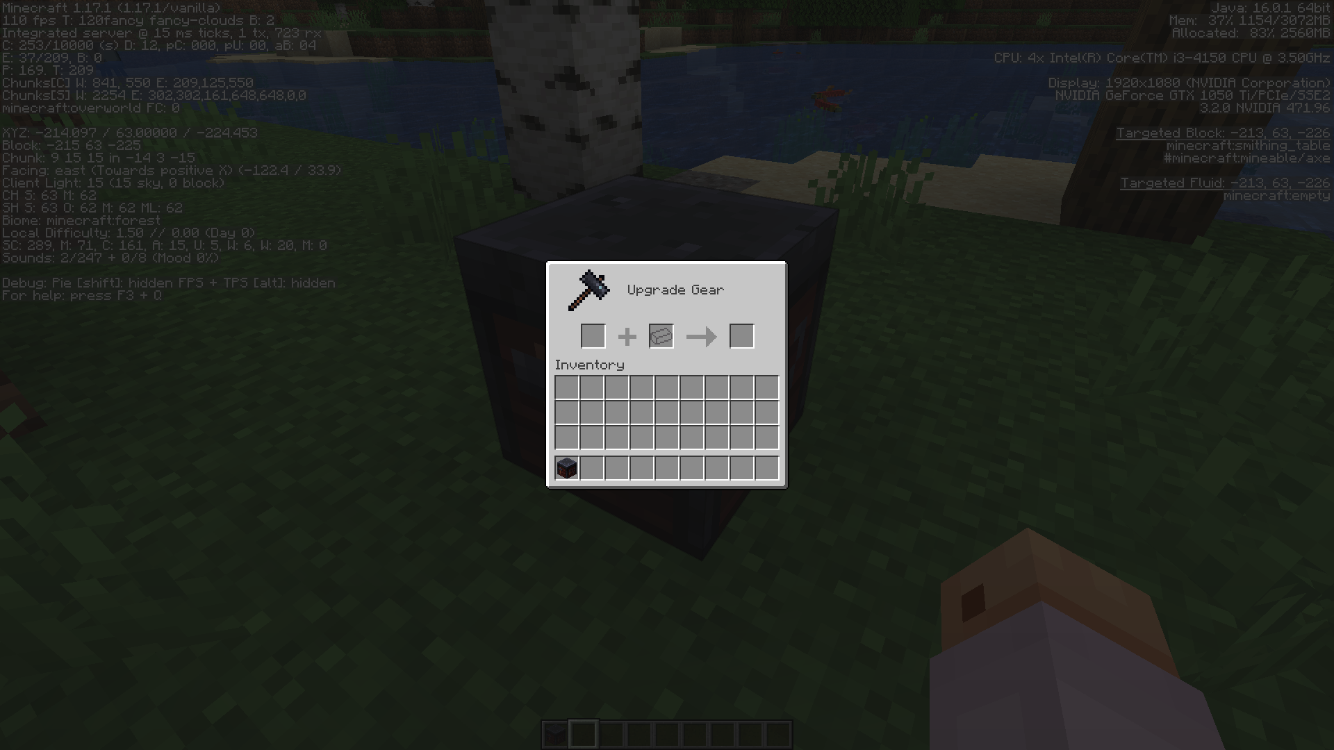 Smithing table UI texture bug · Issue #6249 · sp614x/optifine · GitHub