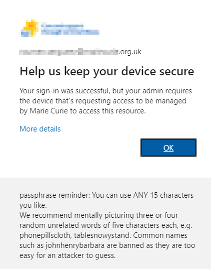 The user or administrator has not consented to use the application with ...