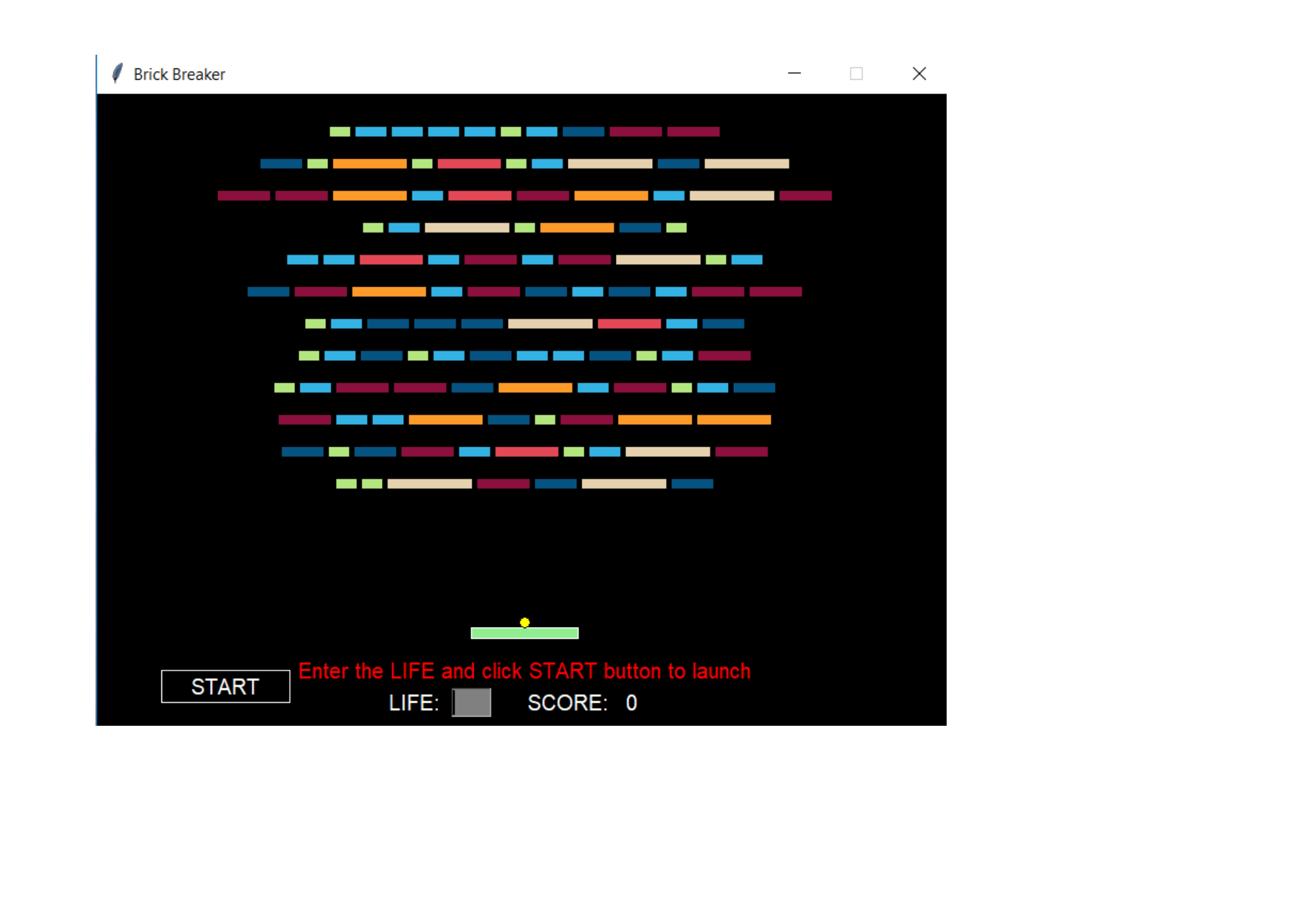 GitHub - ayesha-p20/Brick-Breaker
