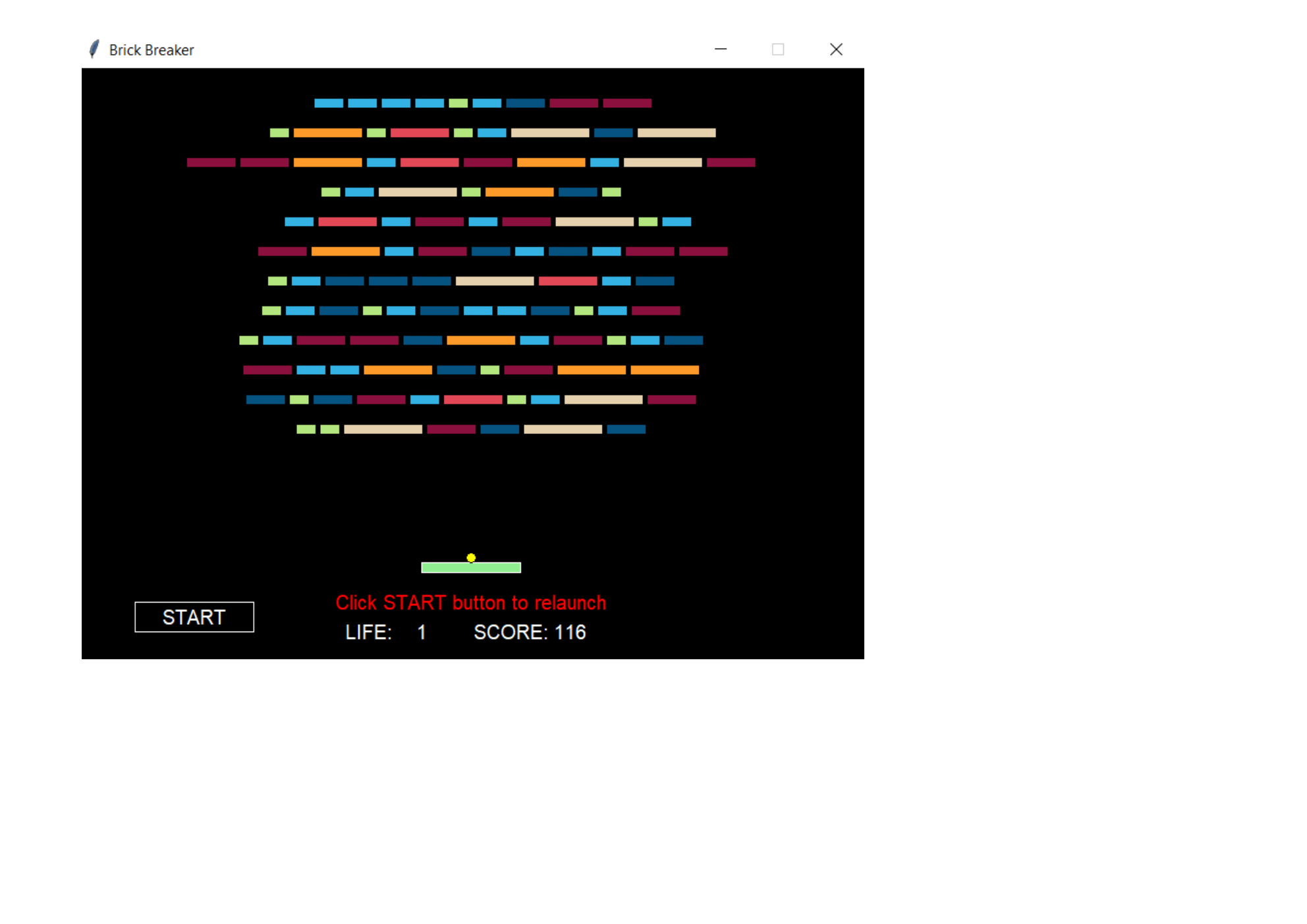 GitHub - ayesha-p20/Brick-Breaker