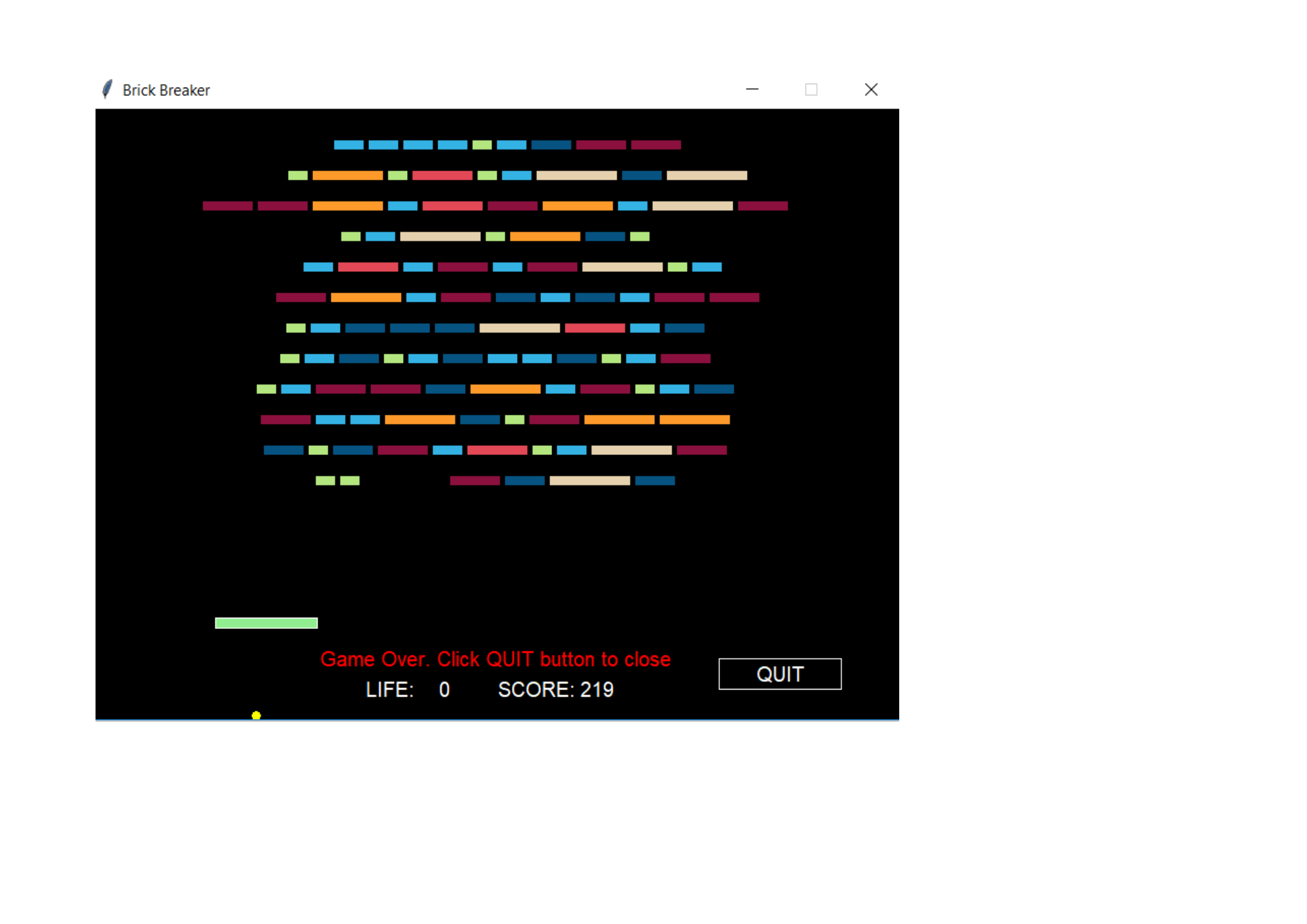 GitHub - ayesha-p20/Brick-Breaker