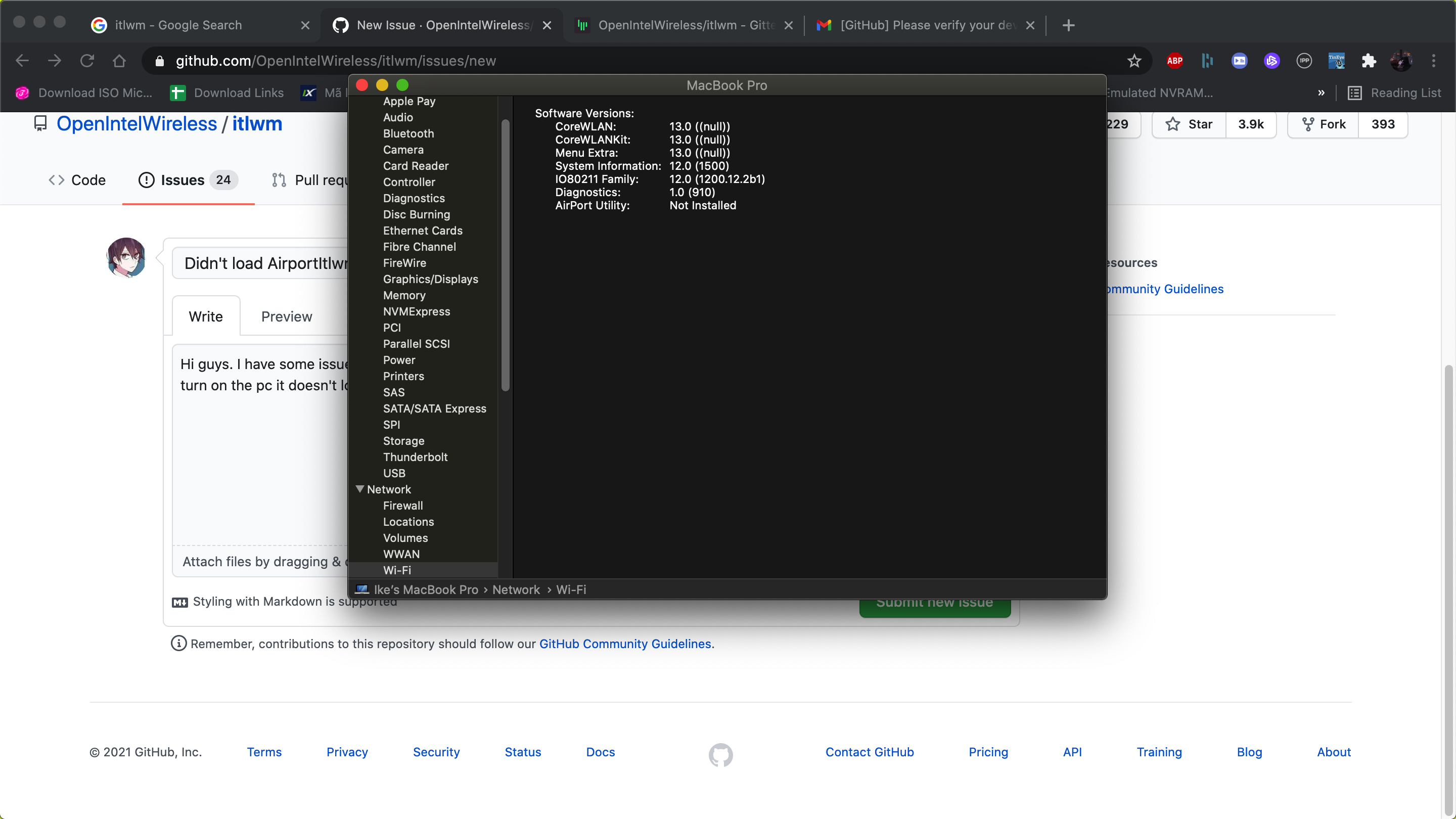 Didn't load AirportItlwm.kext on Catalina · Issue #555 · OpenIntelWireless/itlwm · GitHub