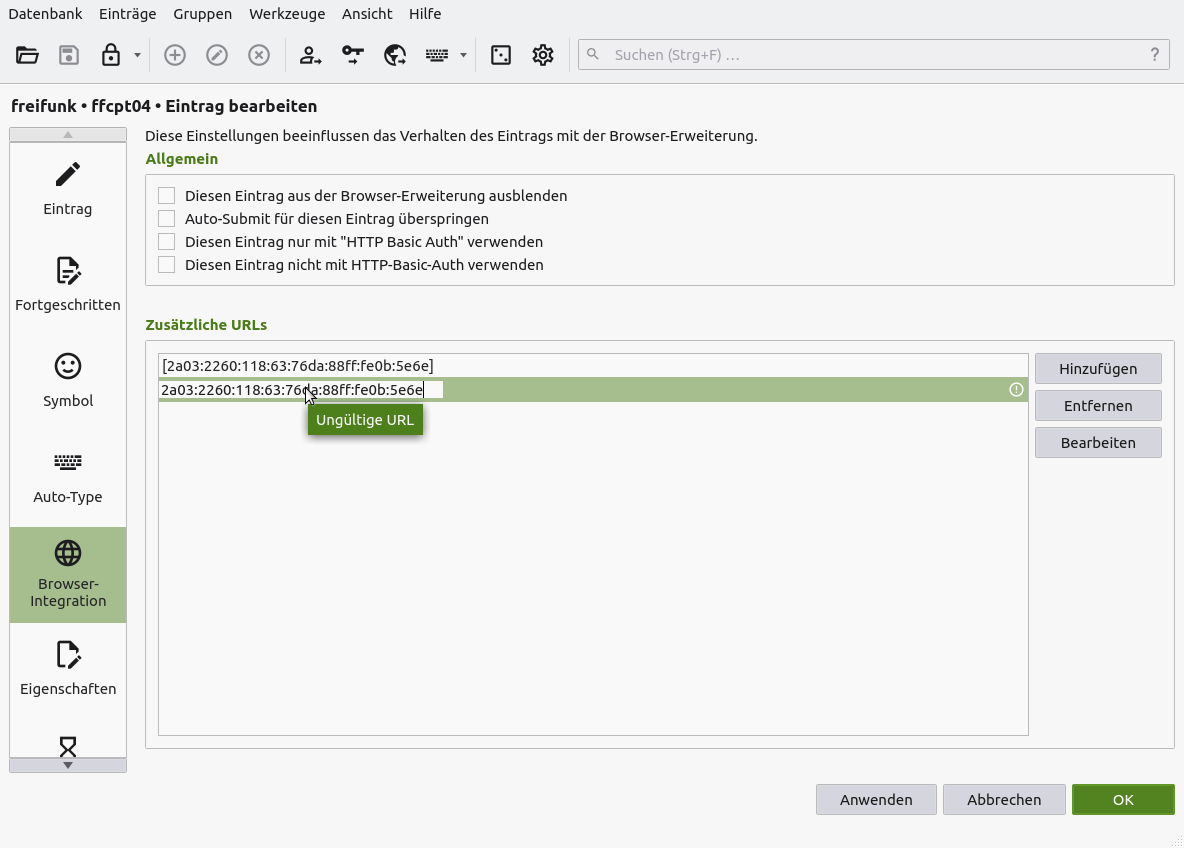 ipv6 in kp2a_url · Issue #7639 · keepassxreboot/keepassxc · GitHub