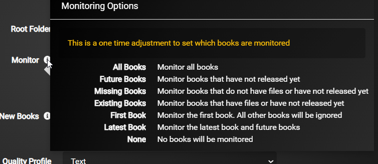 Add Missing Tooltip Info for Only this Book · Issue #1377 · Readarr ...