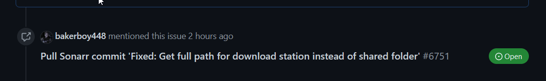 DSM 7 Download Station Error Fixed in Sonarr but dev update not available in radarr. · Issue ...