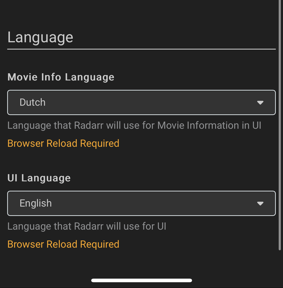 Movie Info Language : Dutch · Issue #7986 · Radarr/Radarr · GitHub