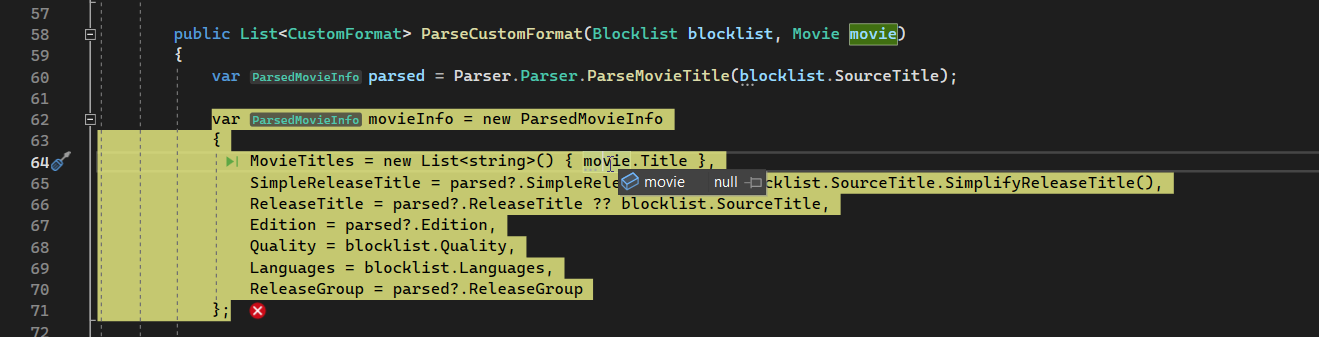 Custom Formats And Blocklist Object Reference Not Set To An Instance Of An Object Blocklist