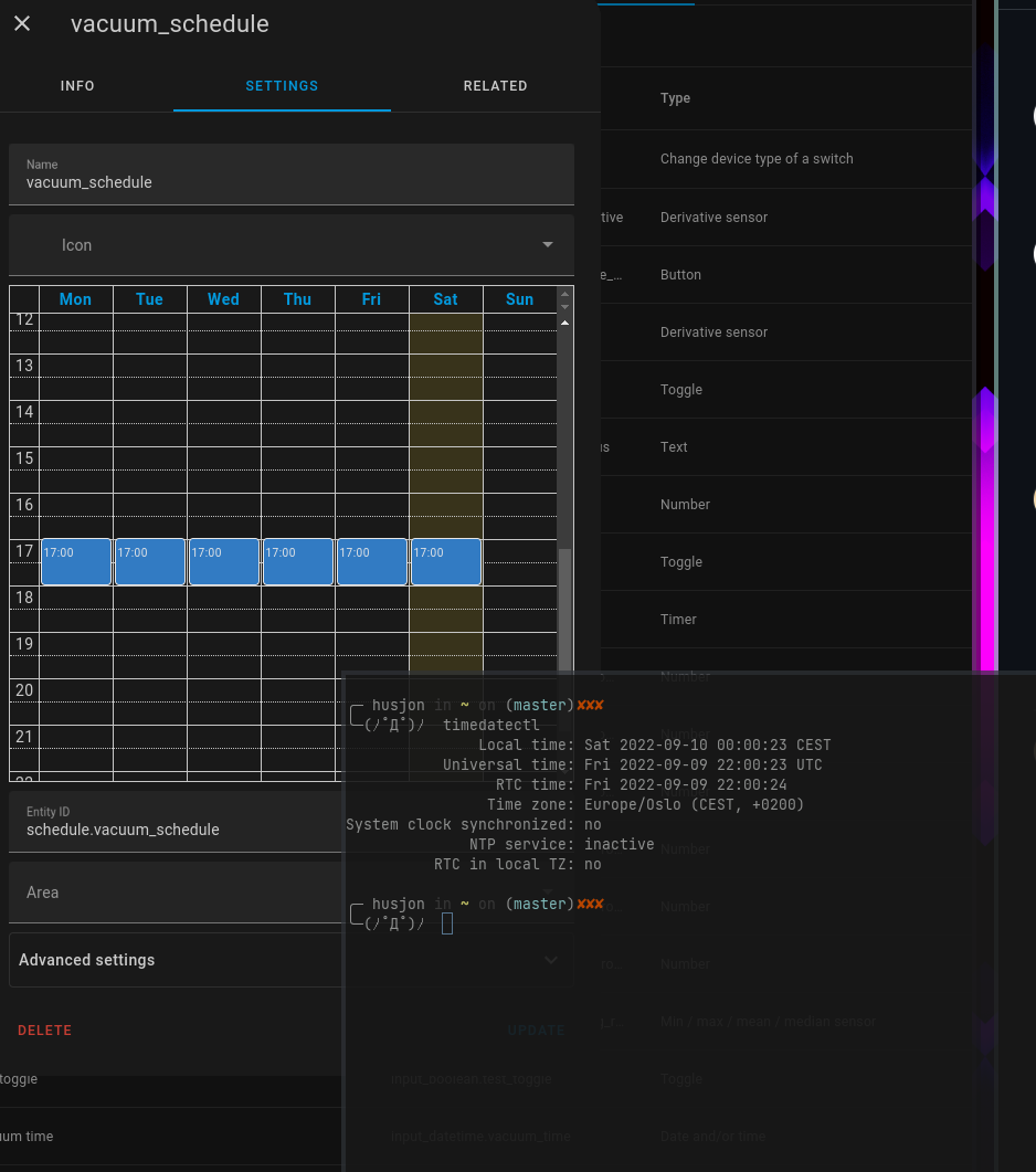 Schedule helper selection desapearing · Issue #13685 · home-assistant/frontend · GitHub