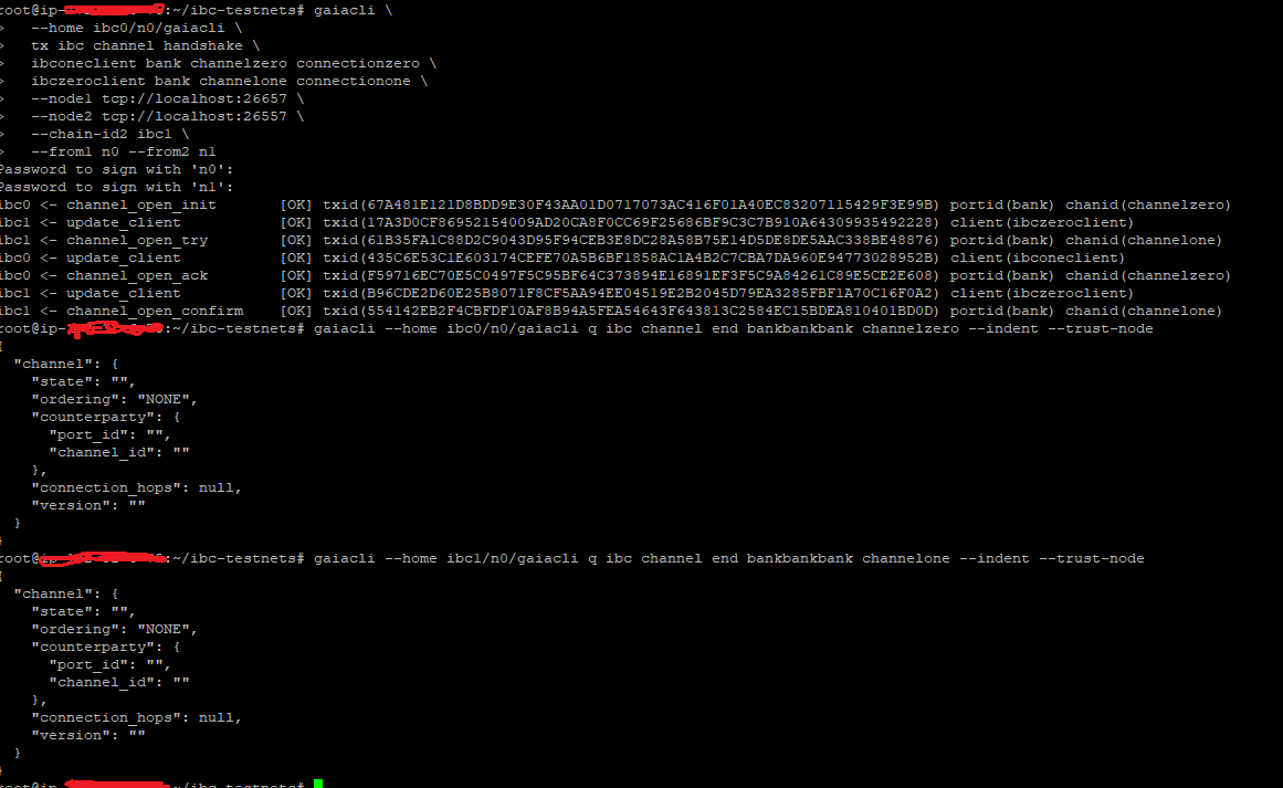 IBC DEMO is returning CODE :107 at the time of Receive Packets · Issue #241 · cosmos/gaia · GitHub
