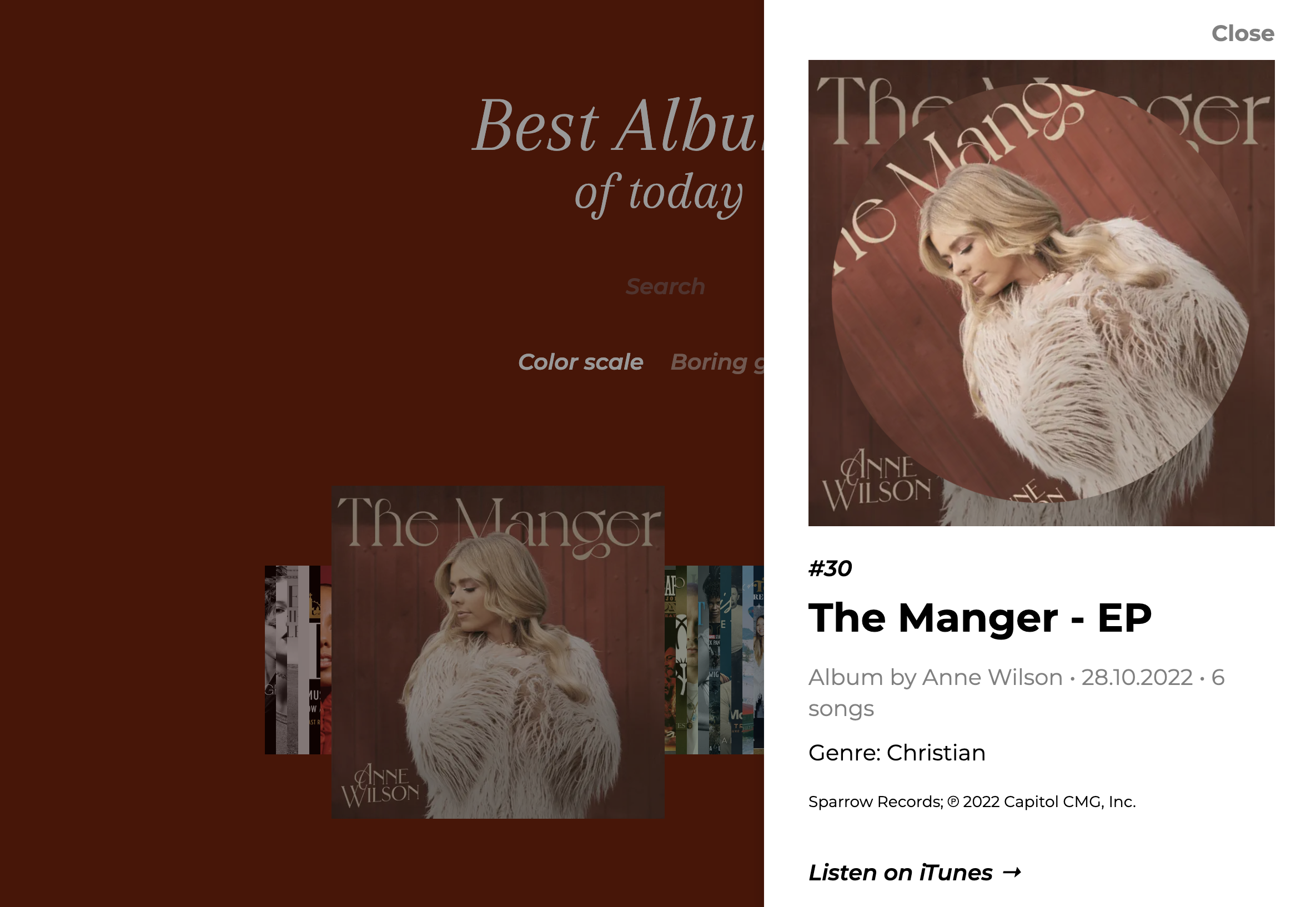 GitHub - carrot-e/albums-colorbar