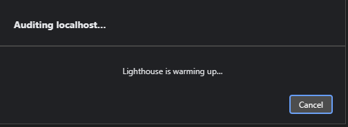 "Lighthouse is warming up..." · Issue #169 · MicrosoftEdge/DevTools · GitHub