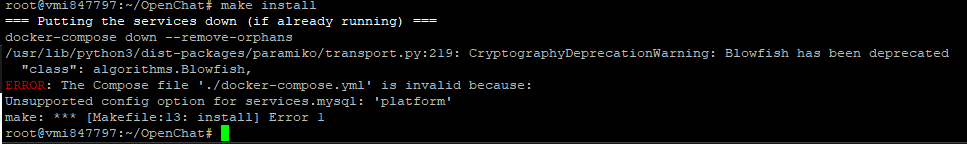 Install error · Issue #98 · openchatai/OpenChat · GitHub