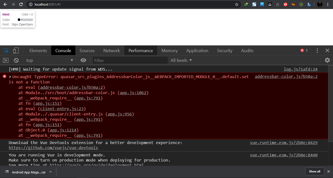 Adressba Color Is Causing Problems · Issue 5960 · Quasarframework