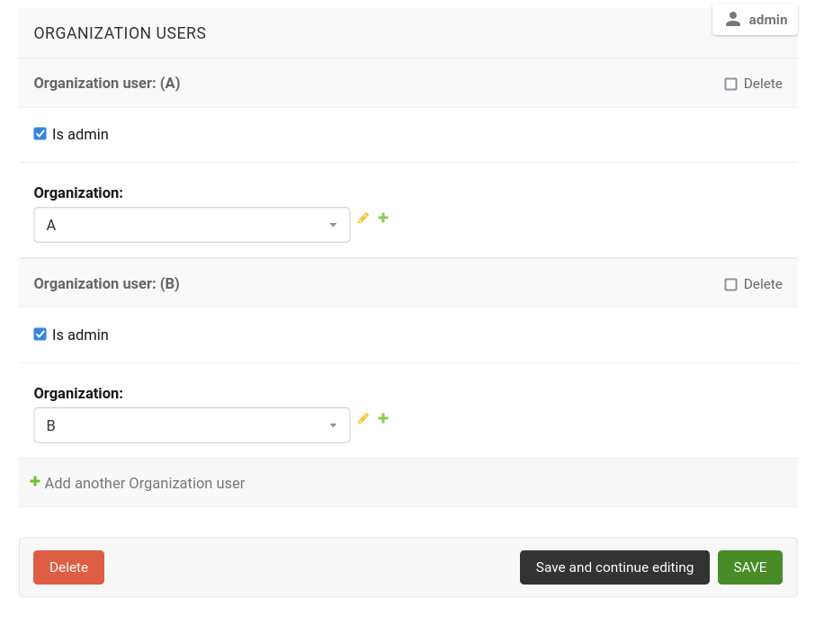 [bug] User in 2 organizations sees his user listed twice if not superuser · Issue #324 ...
