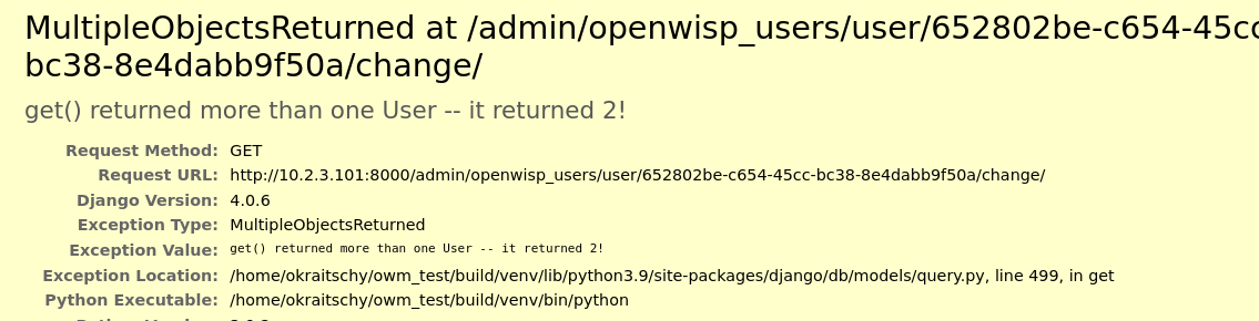 [bug] User in 2 organizations sees his user listed twice if not superuser · Issue #324 ...