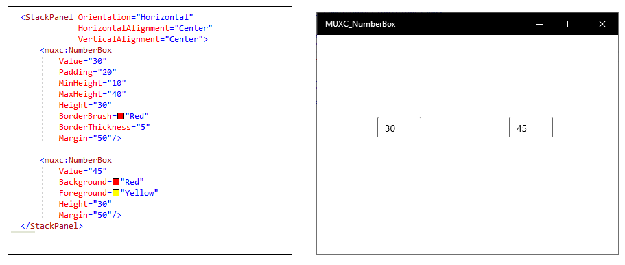 muxc:NumberBox's all basic appearance customisation properties not working · Issue #4289 ...