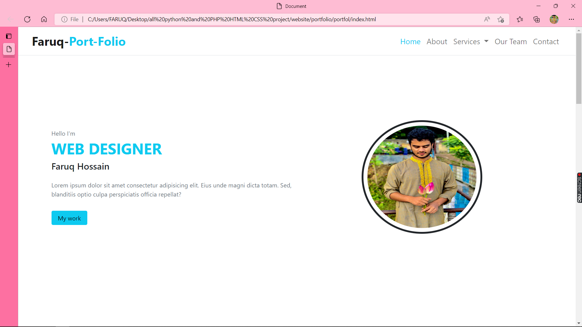 Github Faruq Hossainadvanceportfolioportfol Advance Html Css Bootstrap Tailwind Css Aos