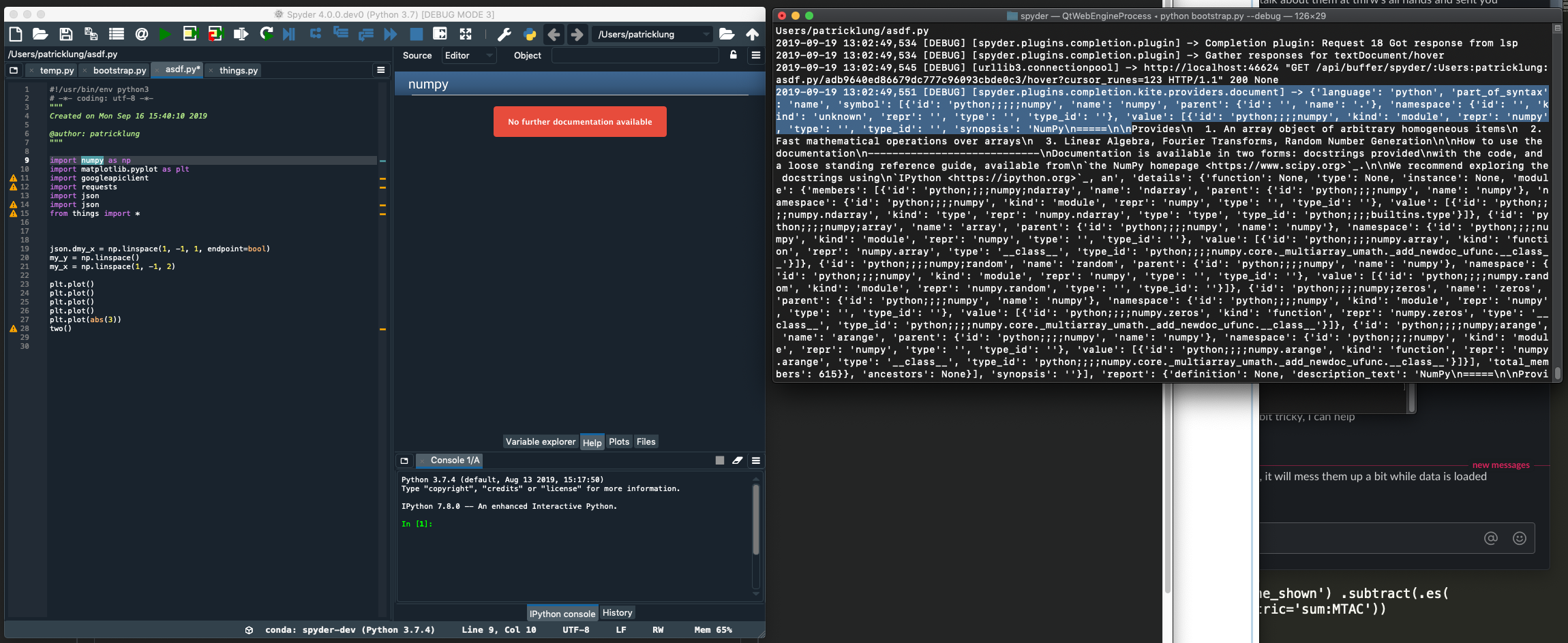 No Documentation Shown Even Though Kite Returns Docs · Issue 10265 · Spyder Idespyder · Github 