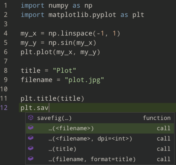 No completions shown for placeholder after Kite snippet selected ...