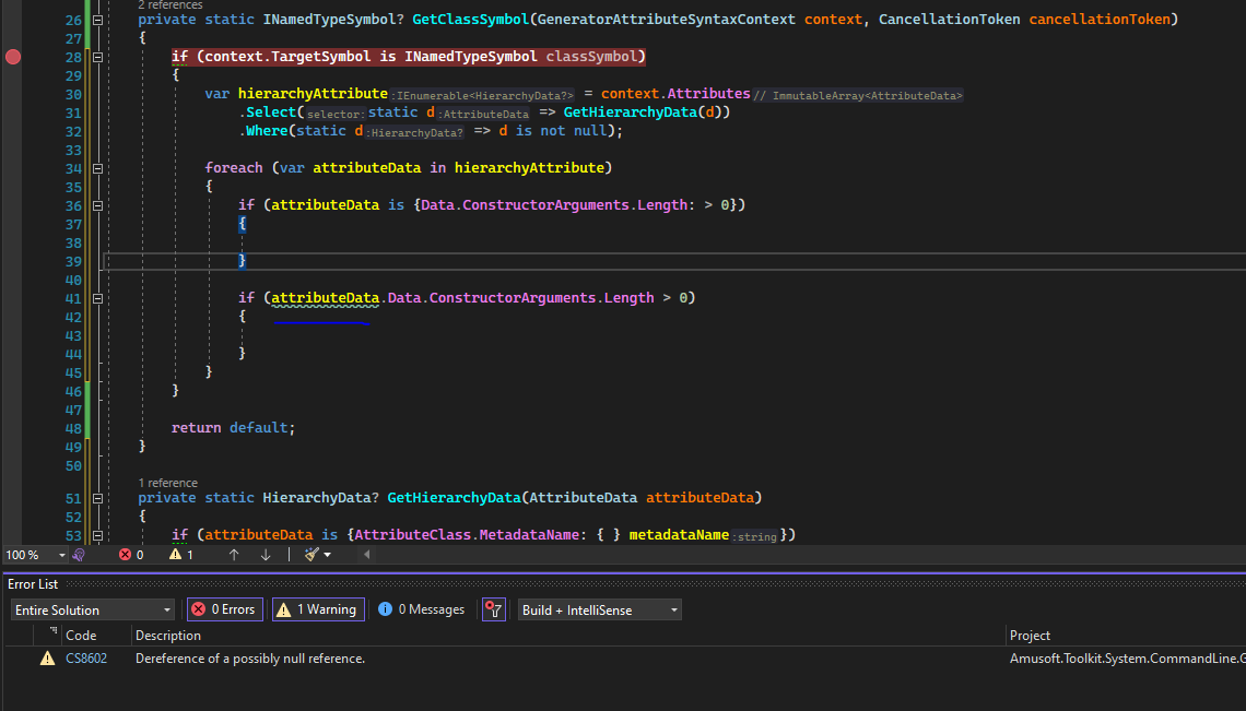 CS8602 false positive warning · Issue #64762 · dotnet/roslyn · GitHub