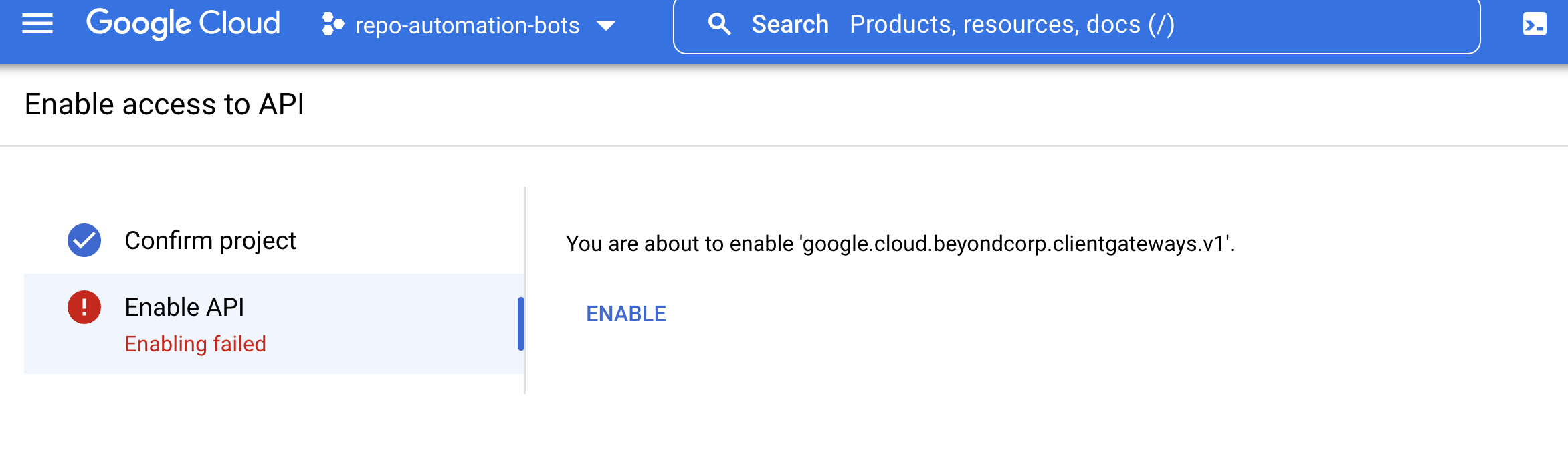 Enable api in README link is broken · Issue #3475 · googleapis/google-cloud-node · GitHub