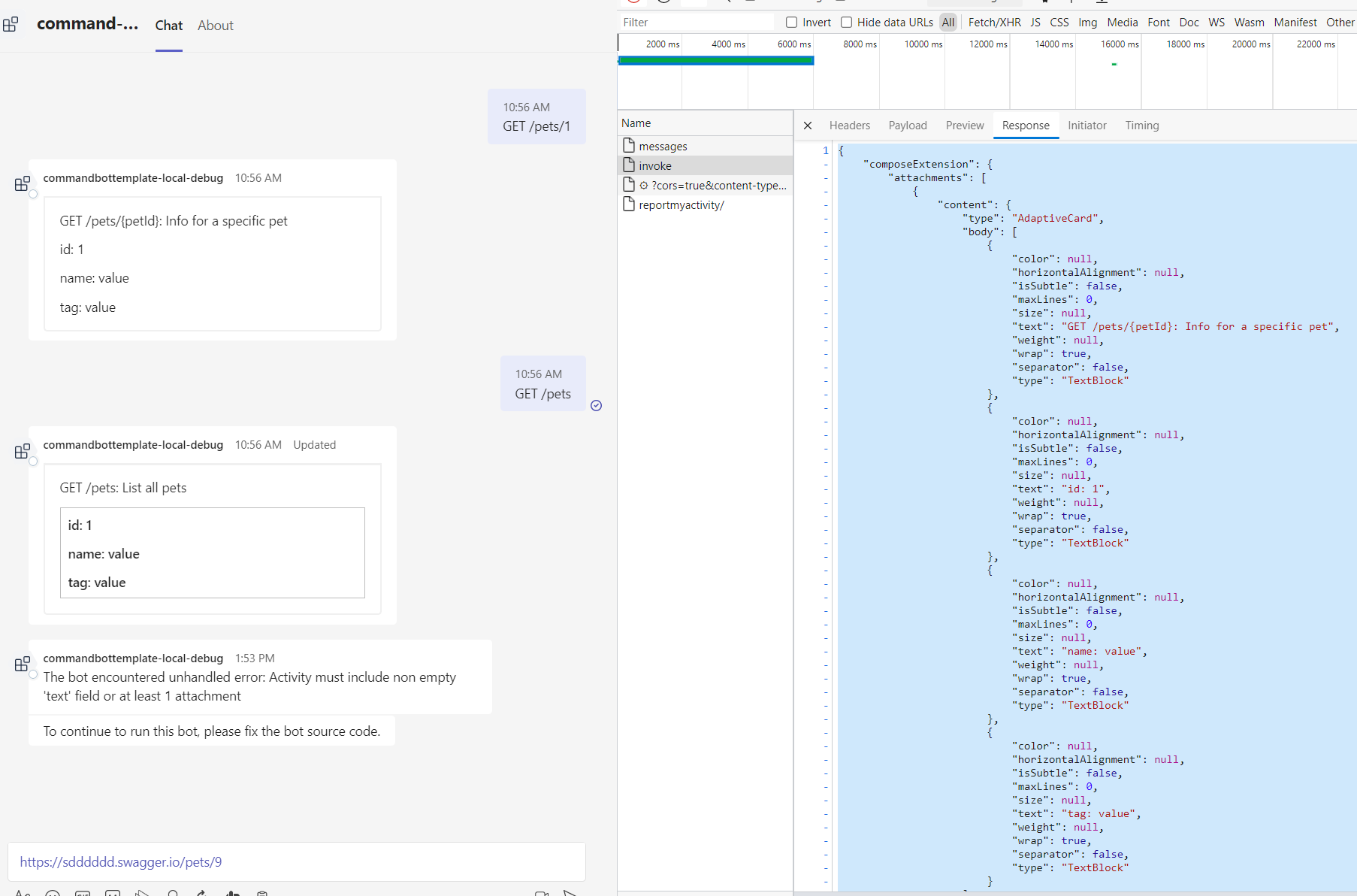 Adaptive card response payload for link unfurling not works · Issue #8110 · MicrosoftDocs ...