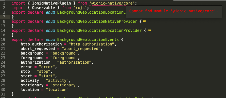 @ionic-native/core shows a "Cannot find module" for background-geolocation · Issue #3123 ...