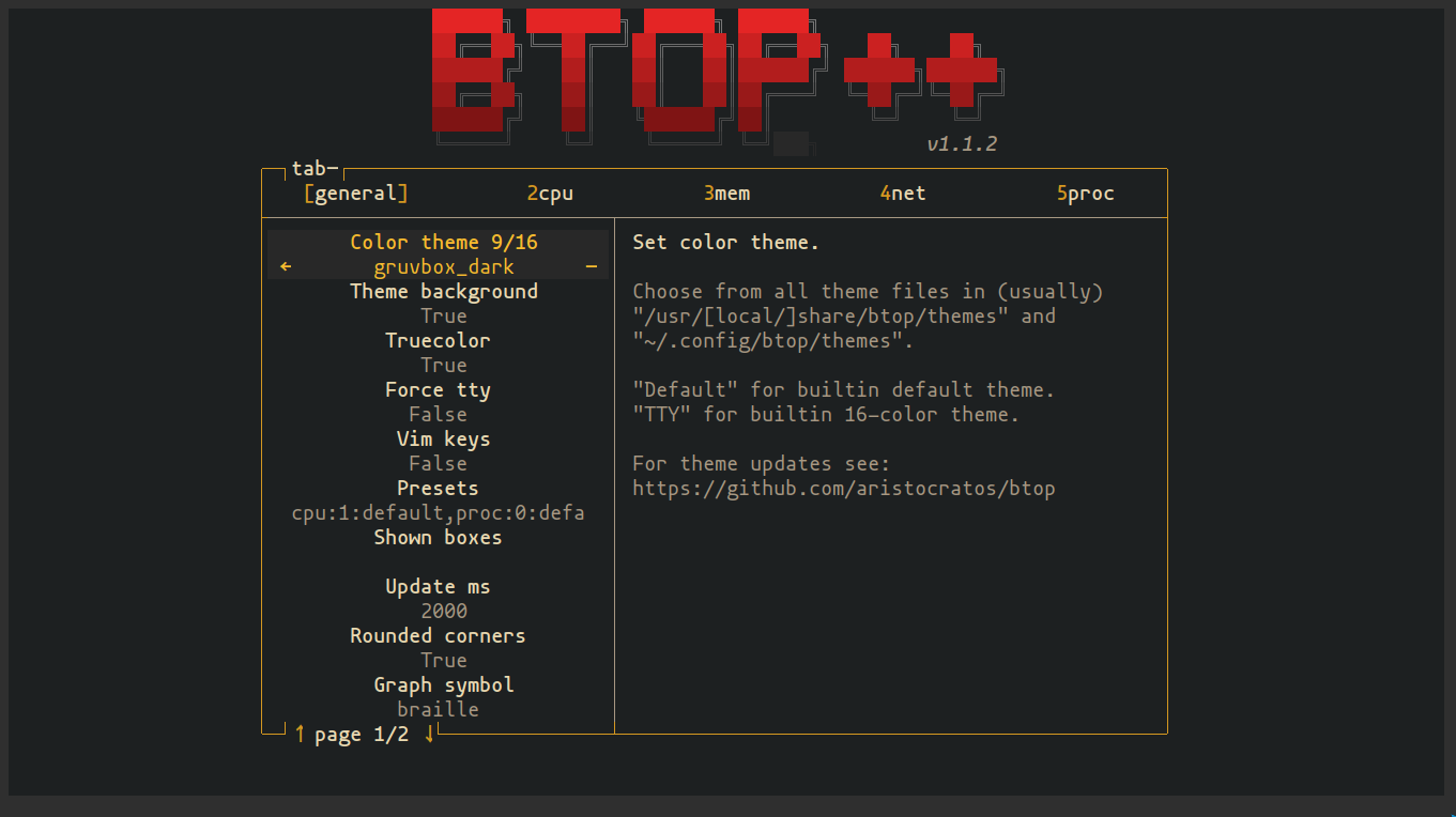 [BUG] Gruvbox color sheme · Issue #176 · aristocratos/btop · GitHub