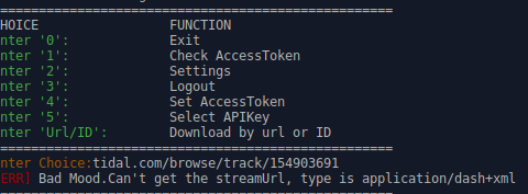 [BUG]: can't get the streamURL · Issue #873 · yaronzz/Tidal-Media-Downloader · GitHub