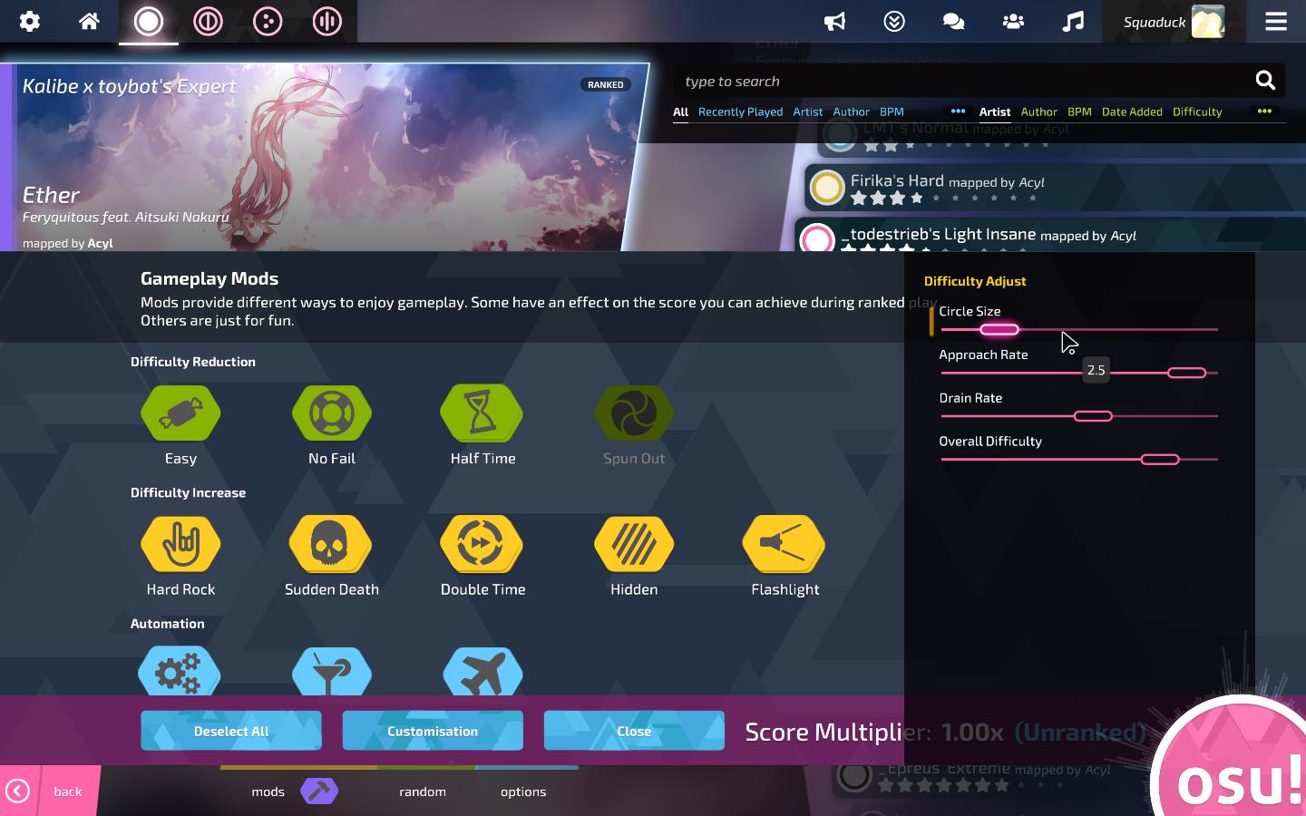 Weird Sliders When Customizing Mods · Issue #7688 · ppy/osu · GitHub
