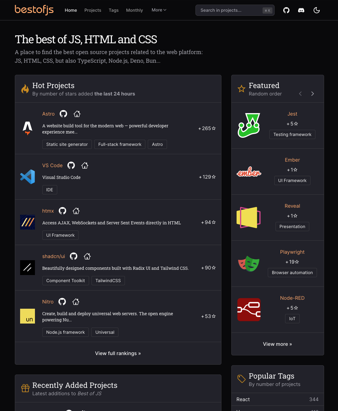 Introducing the new Best of JS and asking for feedback · Issue #176 · bestofjs/bestofjs · GitHub