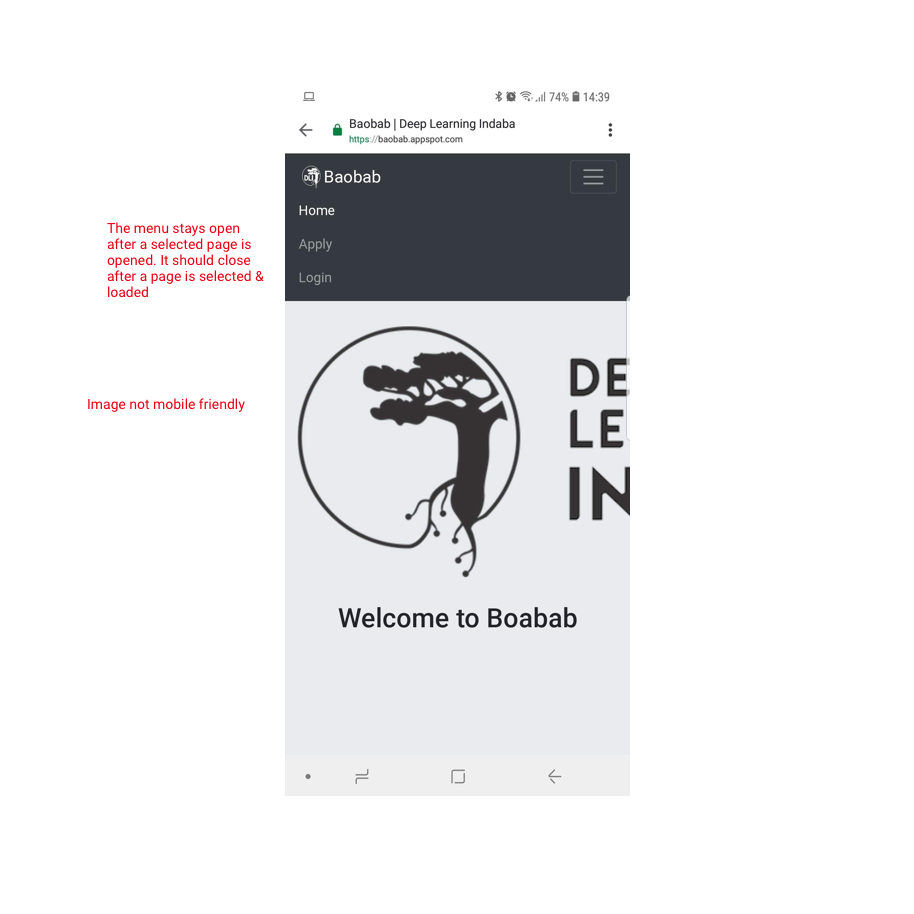 Dynamic scaling of DLI logo for mobile · Issue #116 · deep-learning-indaba/Baobab · GitHub