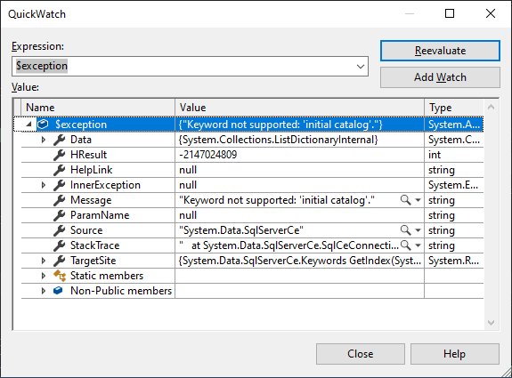 Question: Keyword not supported: 'initial catalog' · Issue #2021 · smartstore/SmartStoreNET · GitHub