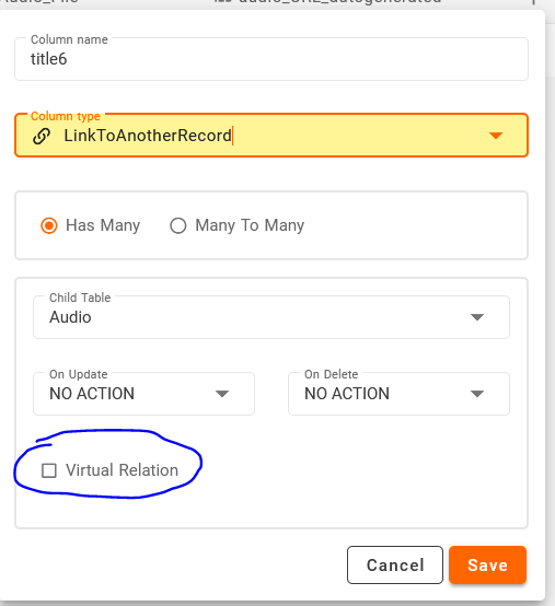 Clarification needed: Virtual Relation? (Link to another record) · Issue #997 · nocodb/nocodb ...