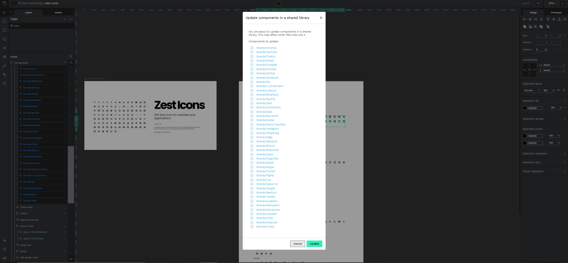 Bug Update Components In A Shared Library List Is Not Responsive 