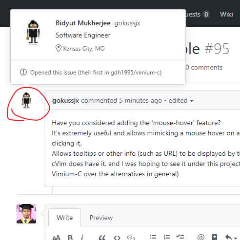 'Hover' feature unavailable · Issue #95 · gdh1995/vimium-c · GitHub