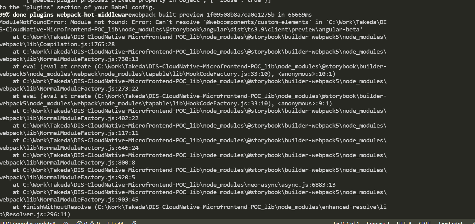 Storybook is not working with angular 12 · Issue #14915 · storybookjs/storybook · GitHub