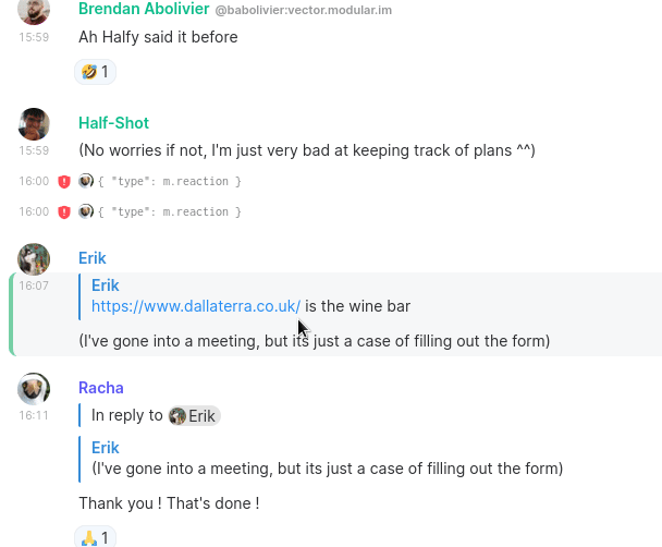 Links In Replies Are Only Clickable With A Middle Button Click · Issue 18265 · Element Hq