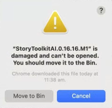 "StoryToolkitAI.X.X.X" is damaged and can't be opened · Issue #11 · octimot/StoryToolkitAI · GitHub