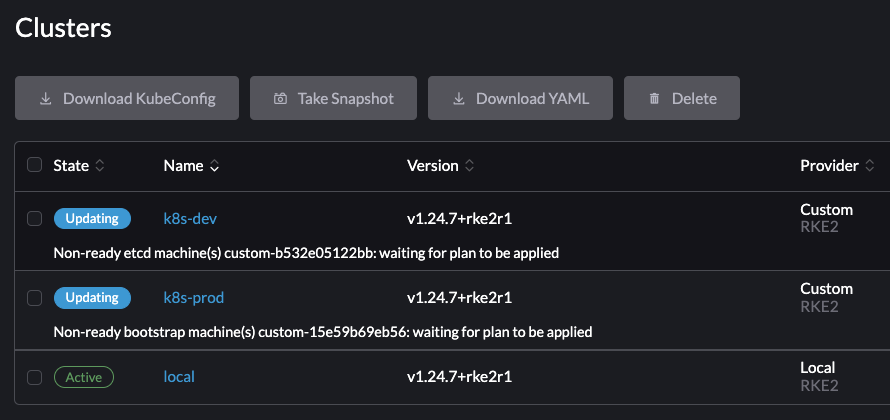 Unexpected "Updating" state on downstream RKE2 custom following rancher server upgrade · Issue ...
