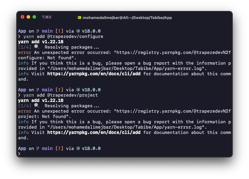 Can't install @trapezedev/configure & @trapezedev/project · Issue #71 · ionic-team/trapeze · GitHub